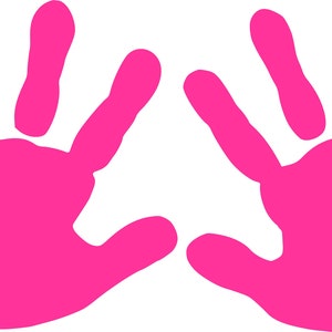Baby Hands, Pink Hands, PNG, Kids Baby Hand Prints PDF, Hands JPG ...