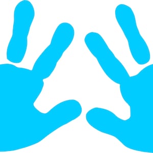 Baby Hands, Blue Hands, PNG, Kids Prints PDF, Hands JPG, Hands Clipart ...