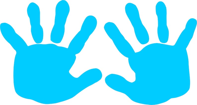 Baby Hands, Blue Hands, PNG, Kids Prints PDF, Hands JPG, Hands Clipart ...