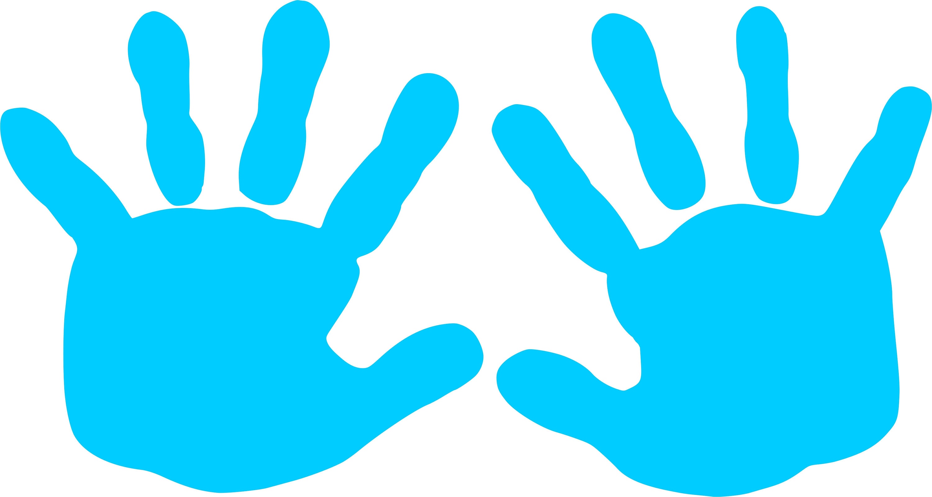 Baby Hands, Blue Hands, PNG, Kids Prints PDF, Hands JPG, Hands Clipart ...