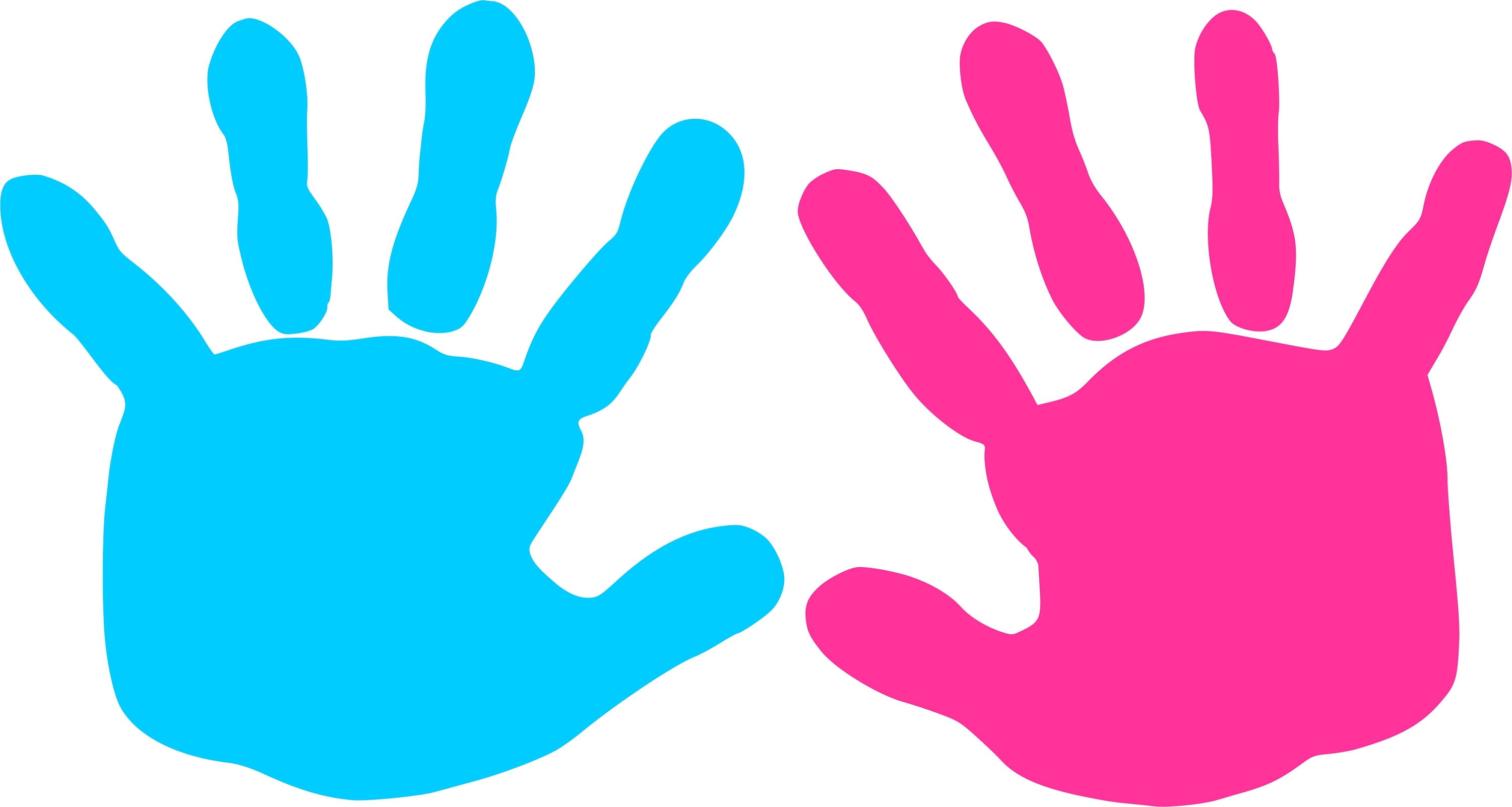 Baby Hands, Blue and Pink Hands, PNG, Hand Prints PDF, Hands JPG, Hands Clipart, Hands ...
