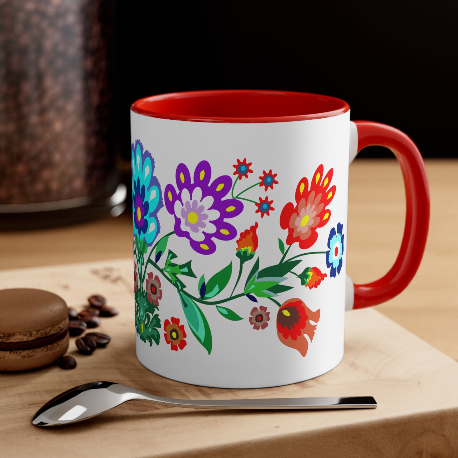 Polish Folk Flower Mug Traditional Poland Babcia Gift, Slavic Art ...