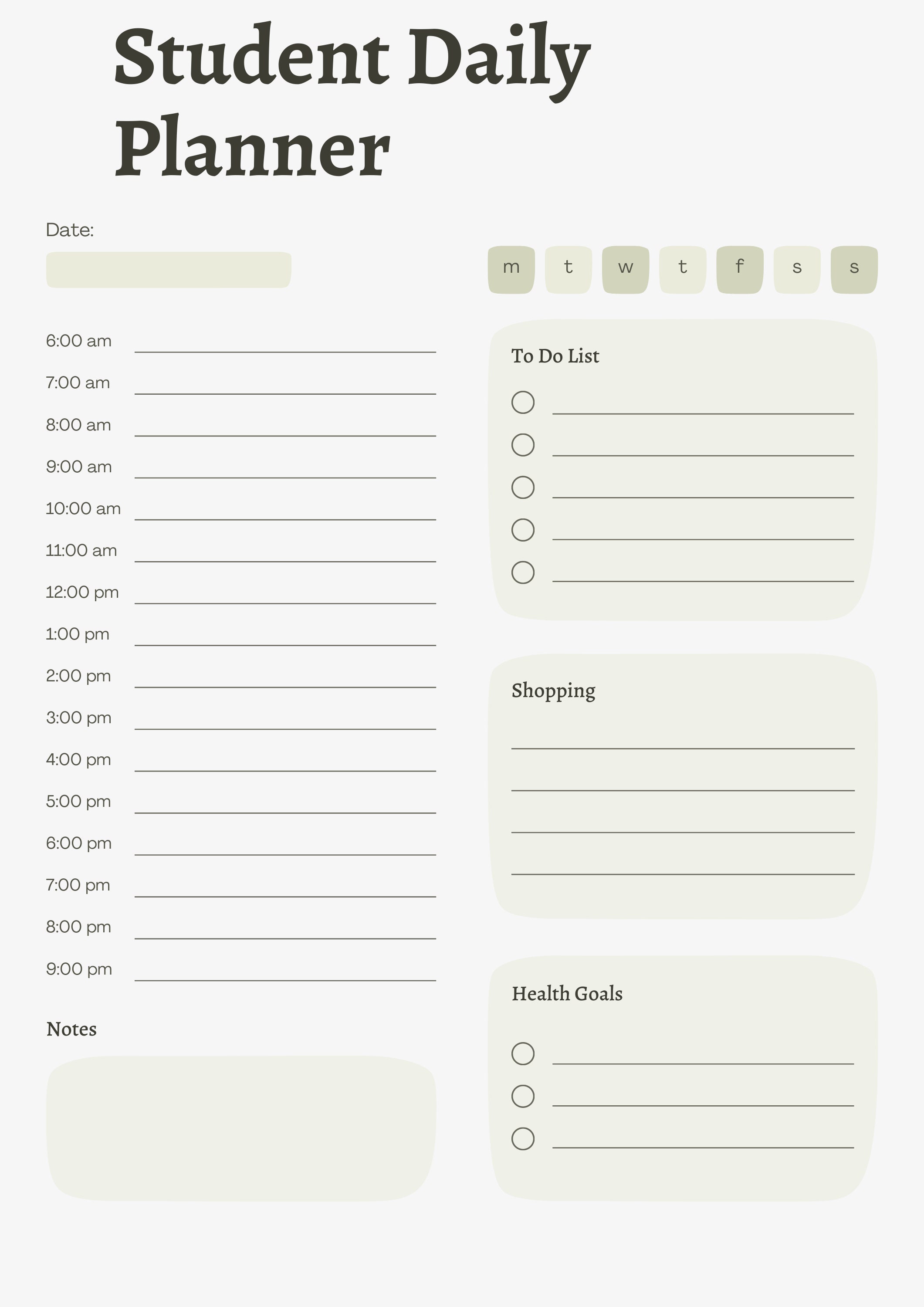 Printable Planner Printable Student Planner Bundle Study - Etsy
