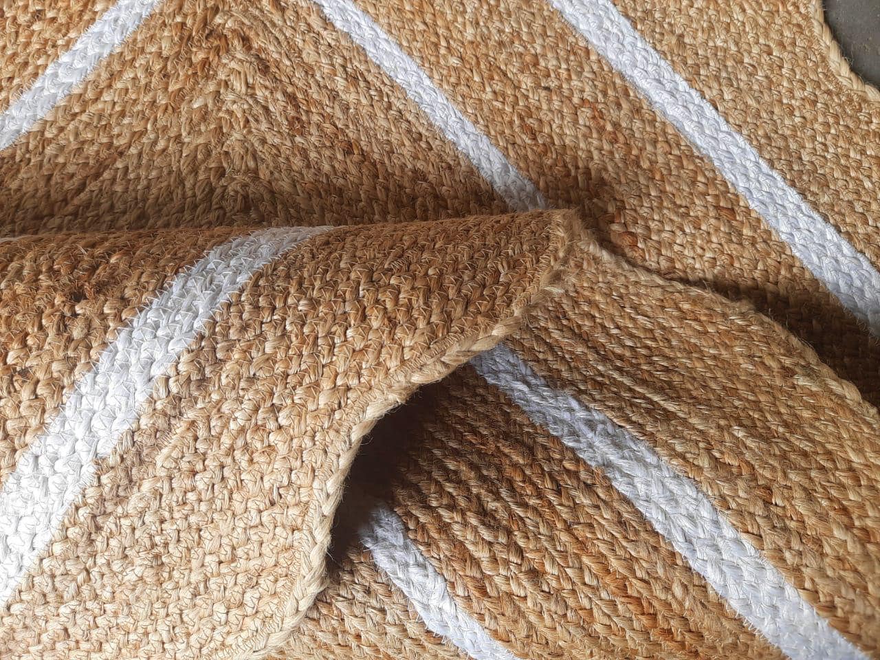 Scalloped Jute Rug Jute Runner Rug, Scalloped Runner Rug, Bohemian ...