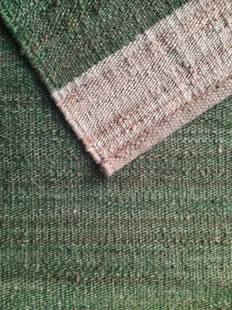 Handmade Natural With Green Hemp Jute Rugs Extra Large Jute Rugs Green ...