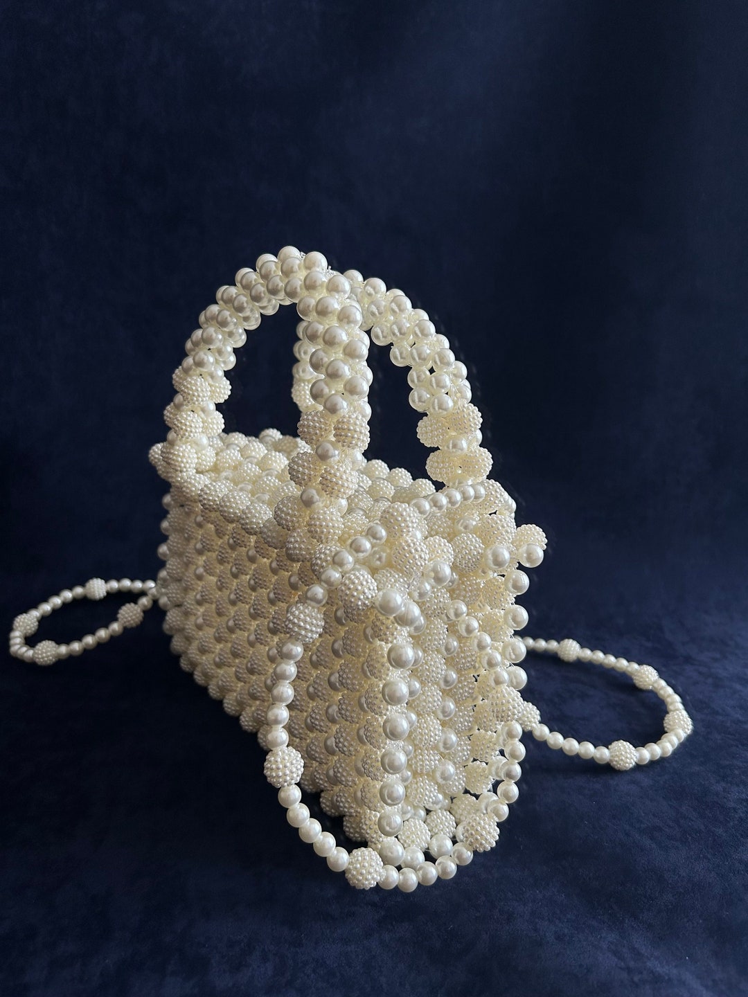 Pearl Clutch Bag, Handmade Pearl Clutch, Luxury Shoulder Bag, Evening ...