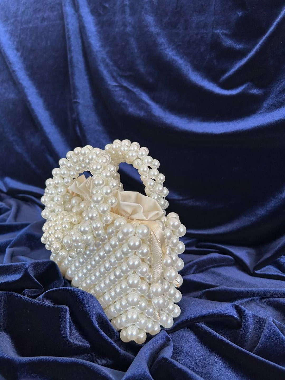 Pearl Clutch Bag, Handmade Pearl Clutch, Luxury Shoulder Bag, Evening ...