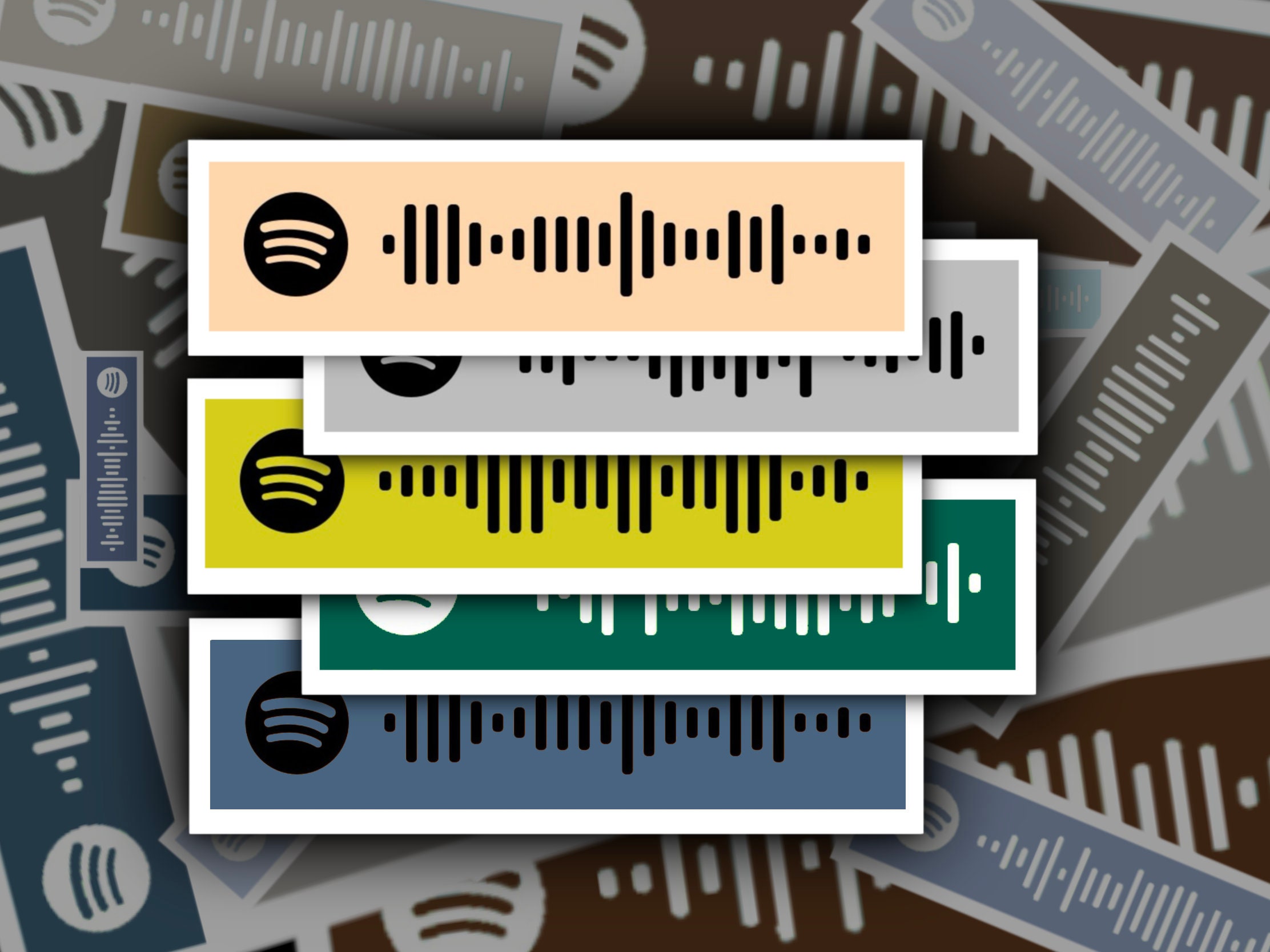 Personalised Custom Spotify Scannable Vinyl Decal Sticker (pack of 5 ...