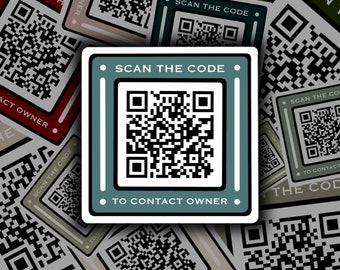 Lost-and-found QR Code Stickers Custom With Your Contact Details ...