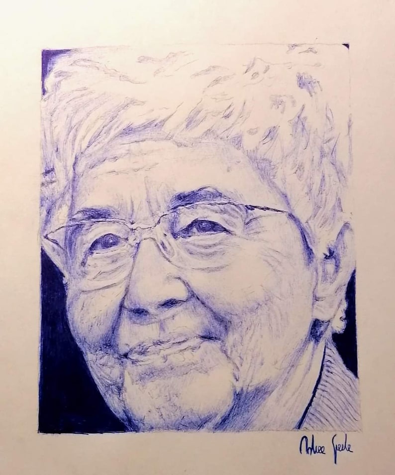 Examples of Commissioned Portraits Ballpoint Pen on - Etsy