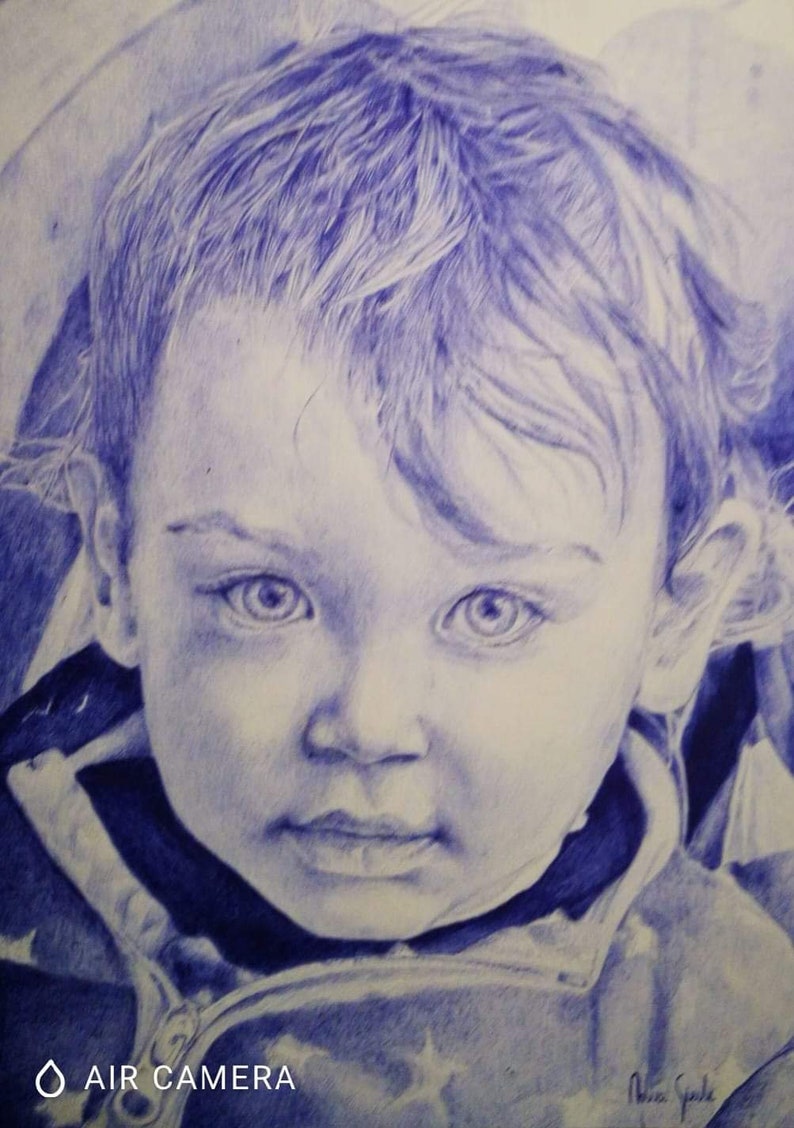 Examples of Commissioned Portraits Ballpoint Pen on - Etsy