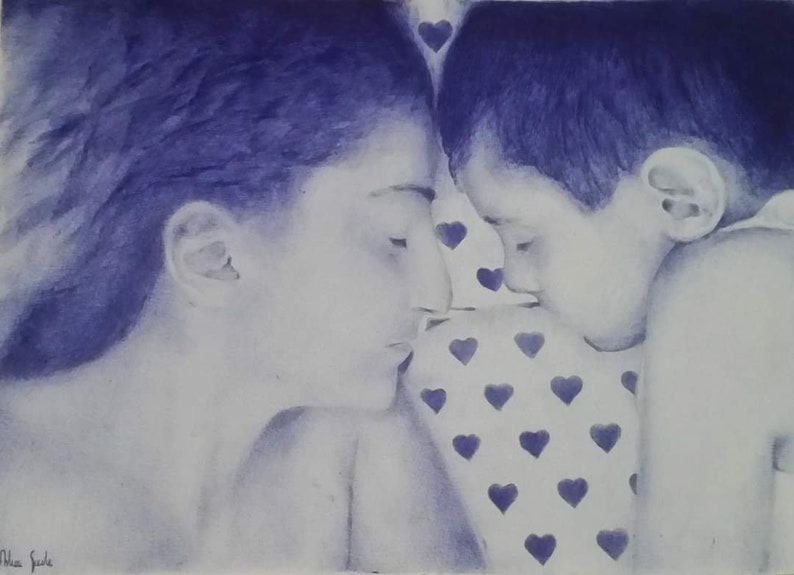 Examples of Commissioned Portraits Ballpoint Pen on - Etsy