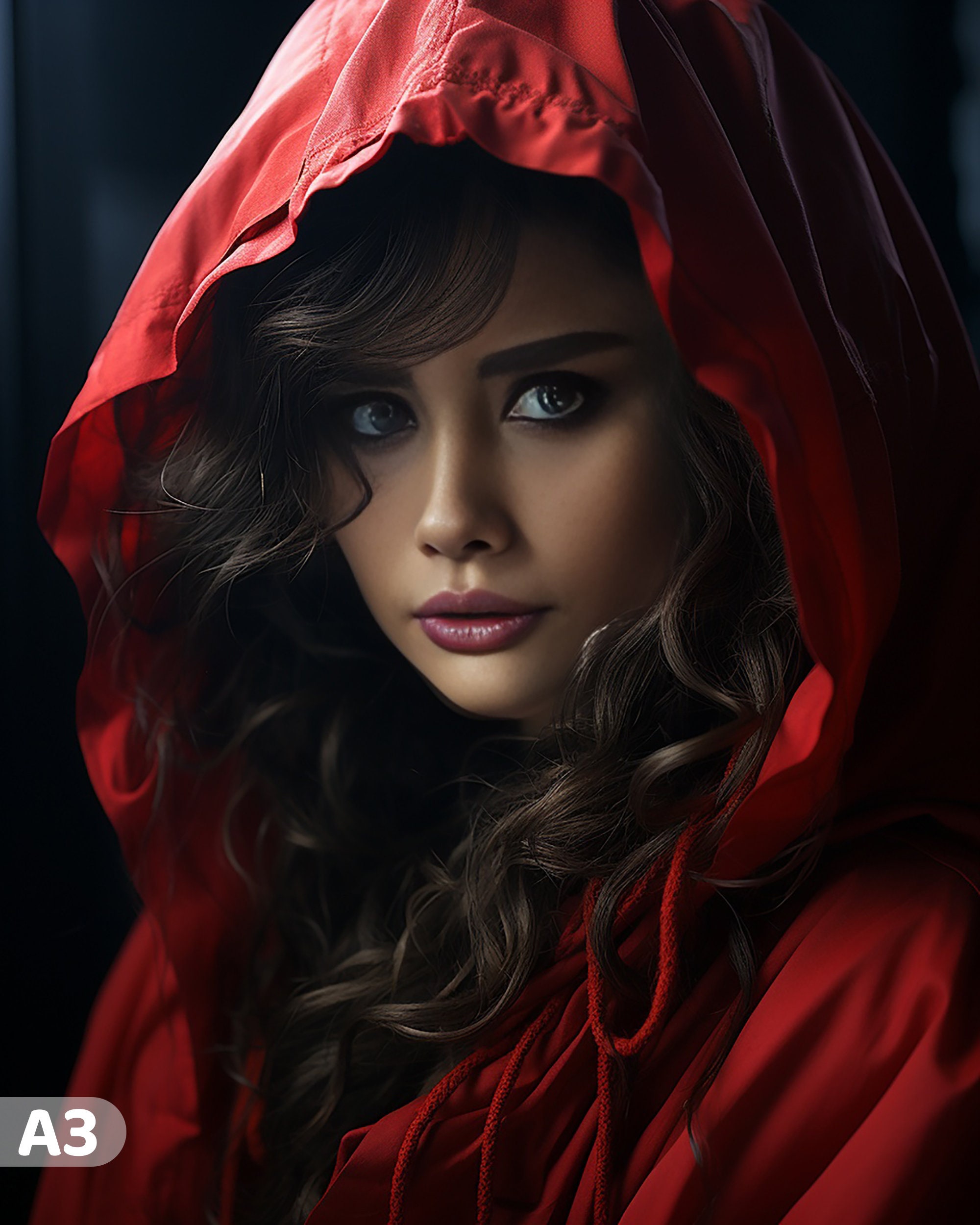 Custom Little Red Riding Hood Portrait Personalized - Etsy