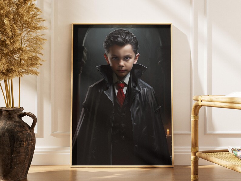 Custom Vampire Kids Portrait, Halloween Portraits for Kids, Child ...