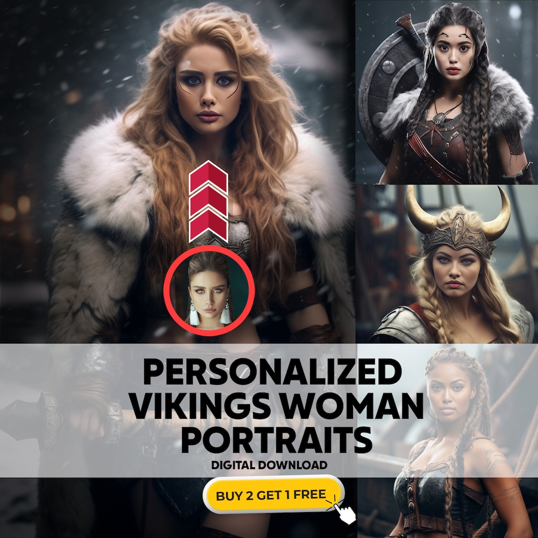 Custom Viking Portrait From Photo, Unique Mother's Day & Best Friend ...