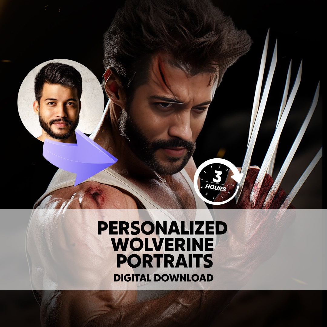 Custom Realistic Wolverine Portrait, Personalized Portraits, Custom the ...