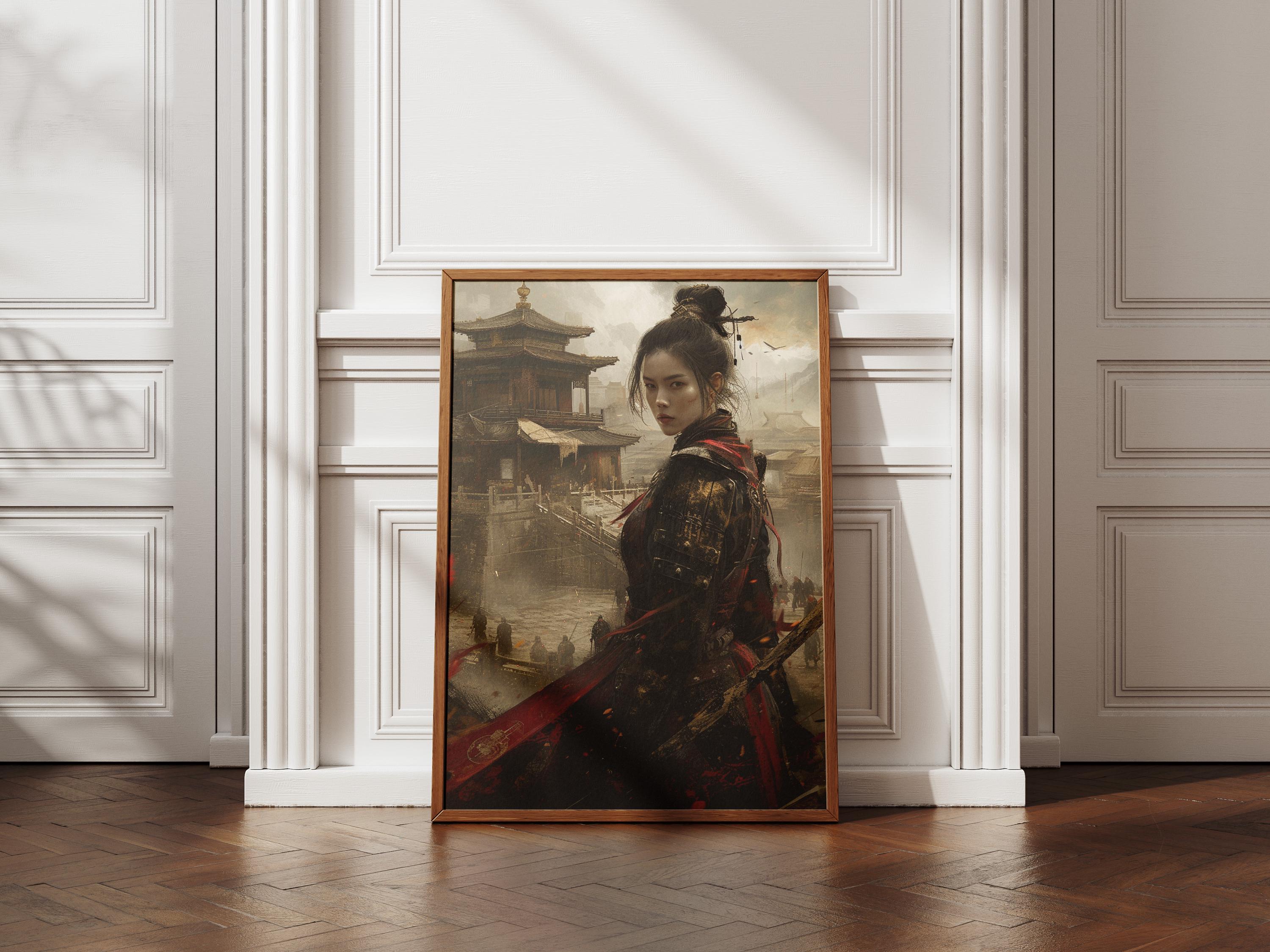 Custom Samurai Portrait, Personalized Portraits, Female Japanese ...