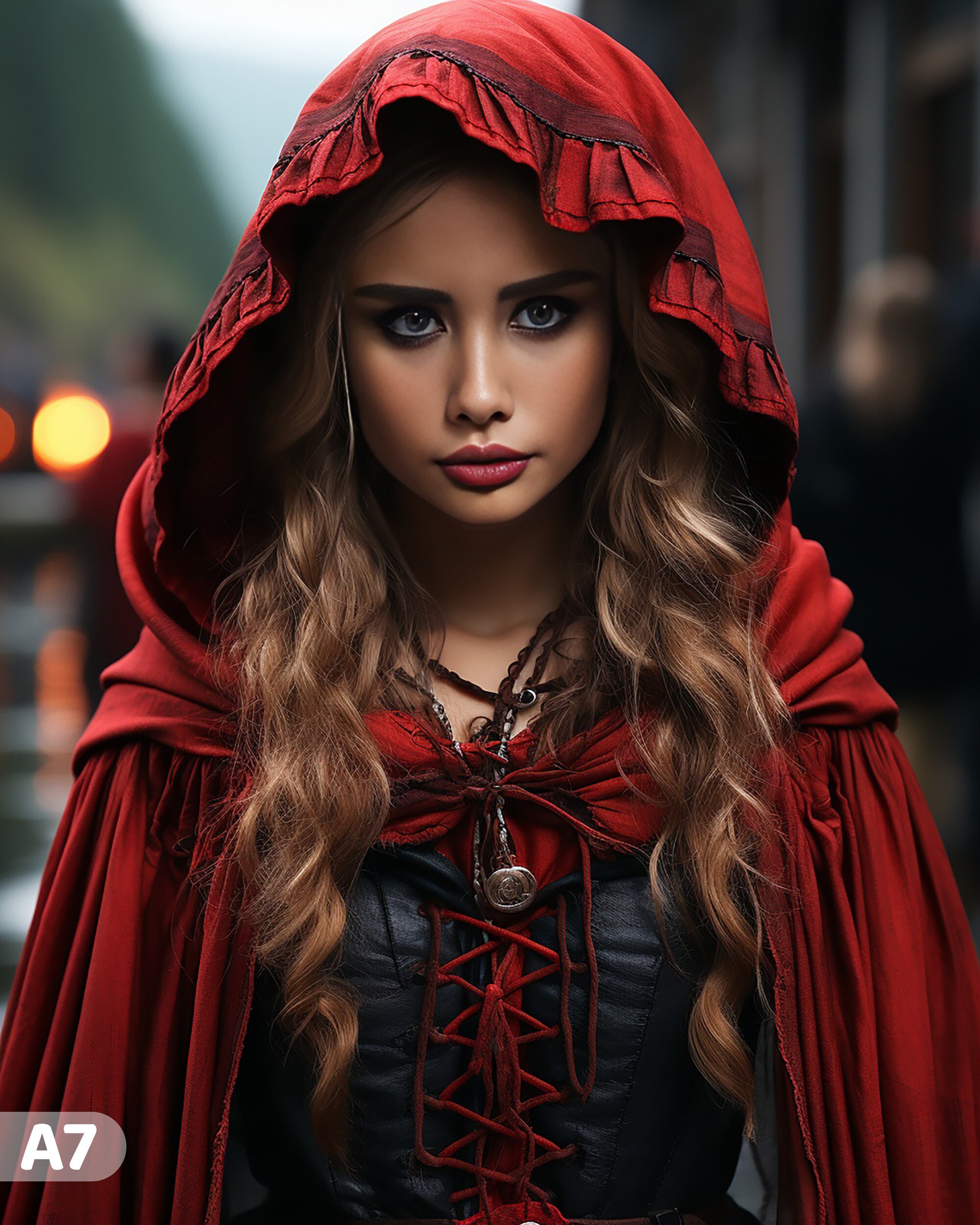 Custom Little Red Riding Hood Portrait Personalized - Etsy