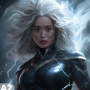 Custom Realistic Storm Portrait, Personalized Portraits, X-MEN Storm ...