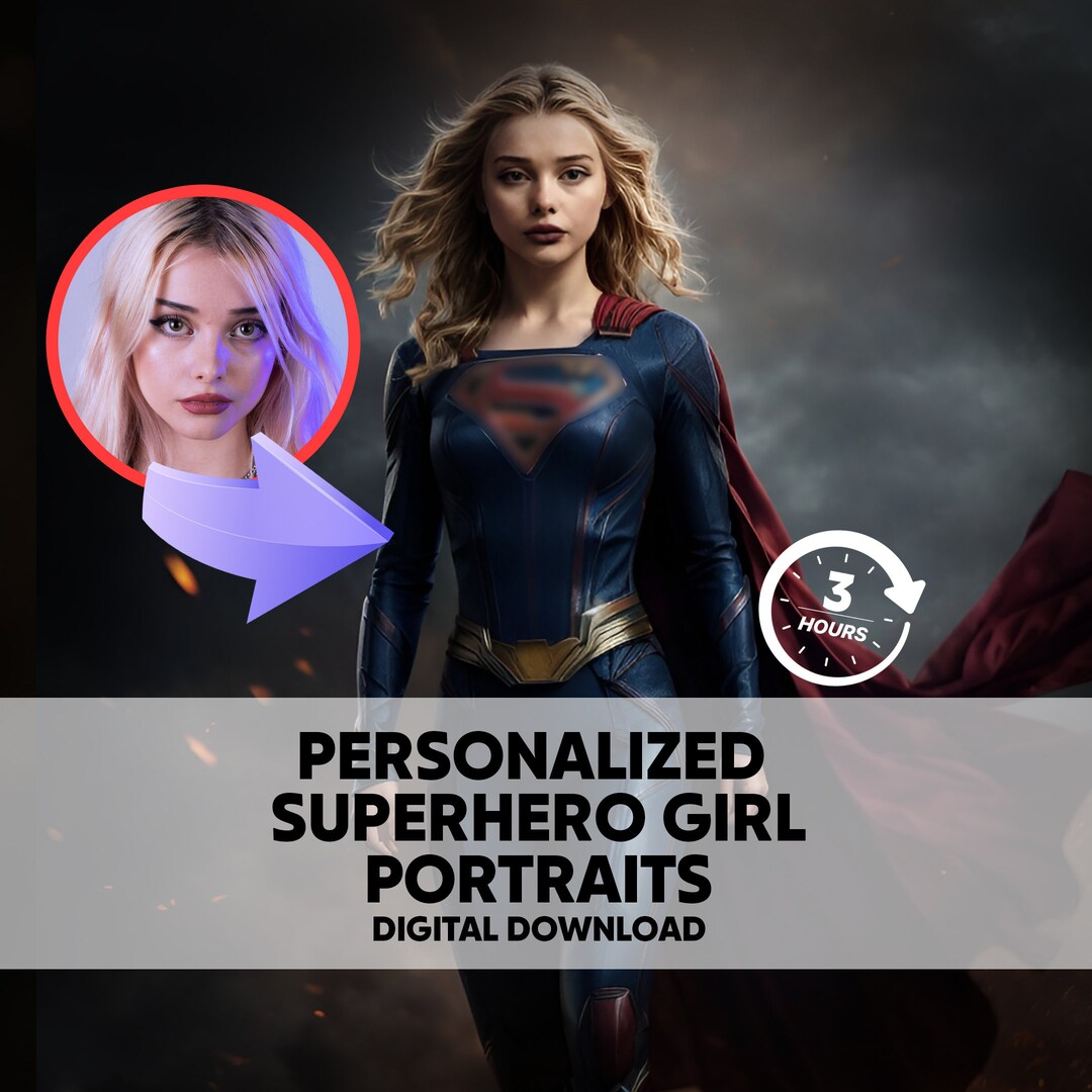 Custom Realistic Superhero Portrait, Personalized Portraits, Superhero ...