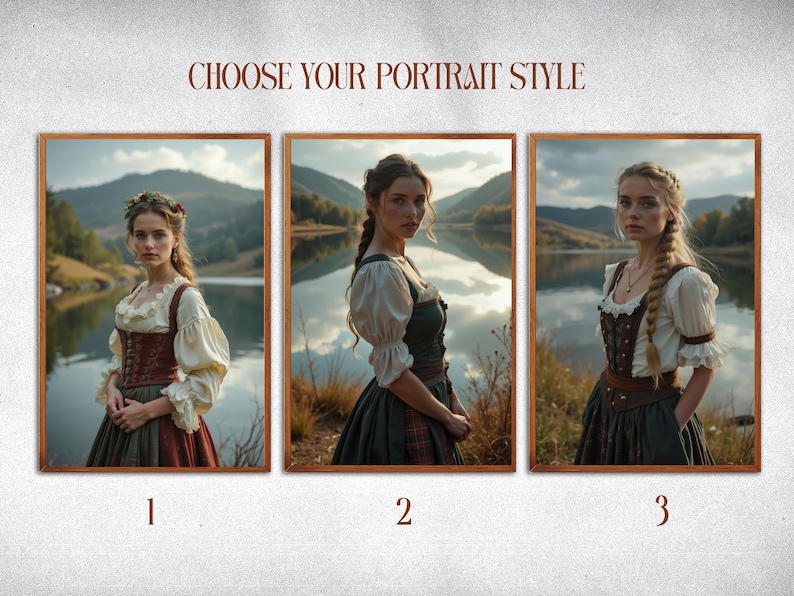 Custom Scottish Woman Portrait From Photo, Gift for Her, Personalized ...