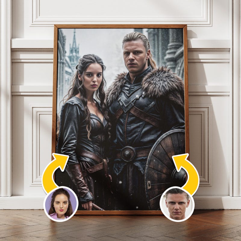 Viking Canvas Couple - Etsy UK