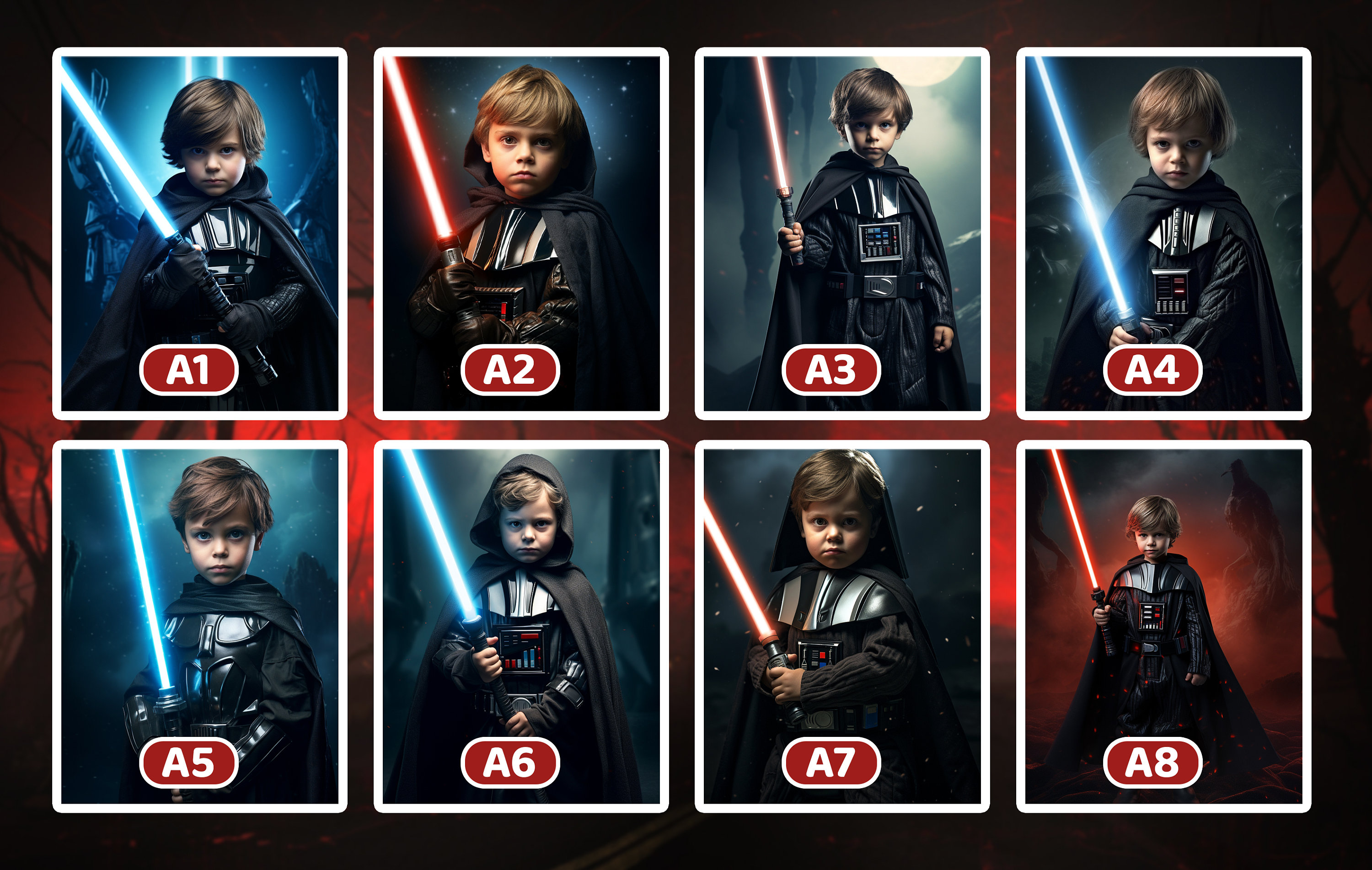 Custom Realistic Star Wars Kids Portrait, Personalized Portraits ...