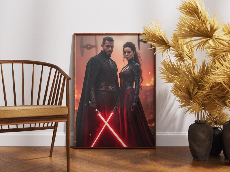 Custom Star Wars Couple Portrait, Jedi Theme (digital Download) - Etsy