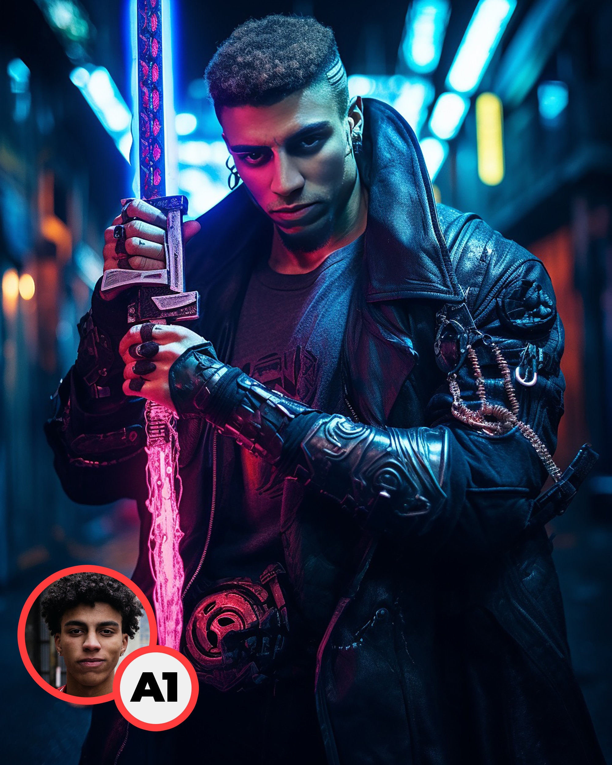 Custom Realistic Cyberpunk Portrait Personalized Portraits - Etsy