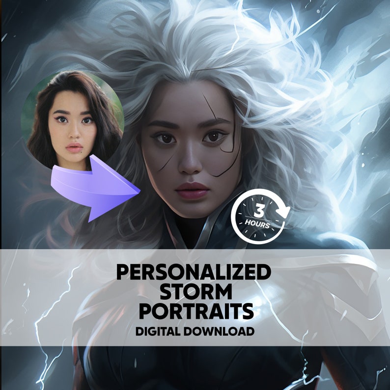 Custom Realistic Storm Portrait Personalized Portraits X-MEN - Etsy