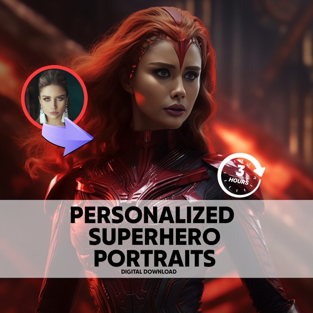 Custom Realistic Superhero Portrait, Personalized Portraits, Superhero ...