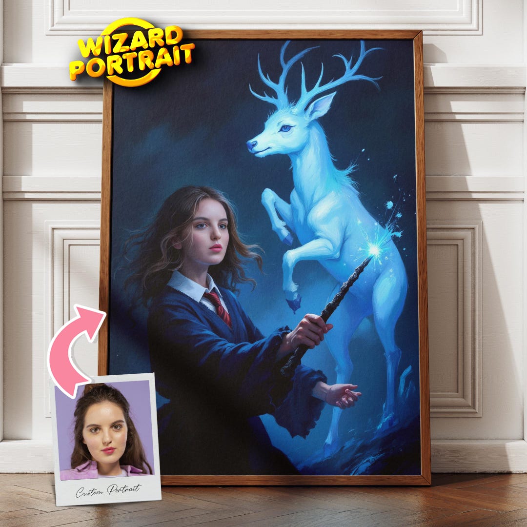 Custom Wizard Portrait From Photo, Custom Magician Portrait, Wizard ...