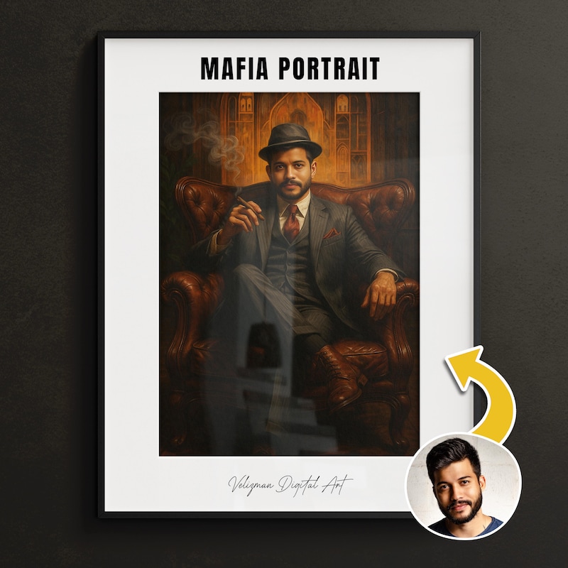 Gangster Portrait From Photo - Etsy UK
