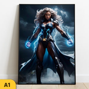 Custom Superhero Portrait, Realistic Storm Art, Personalized Face Swap ...
