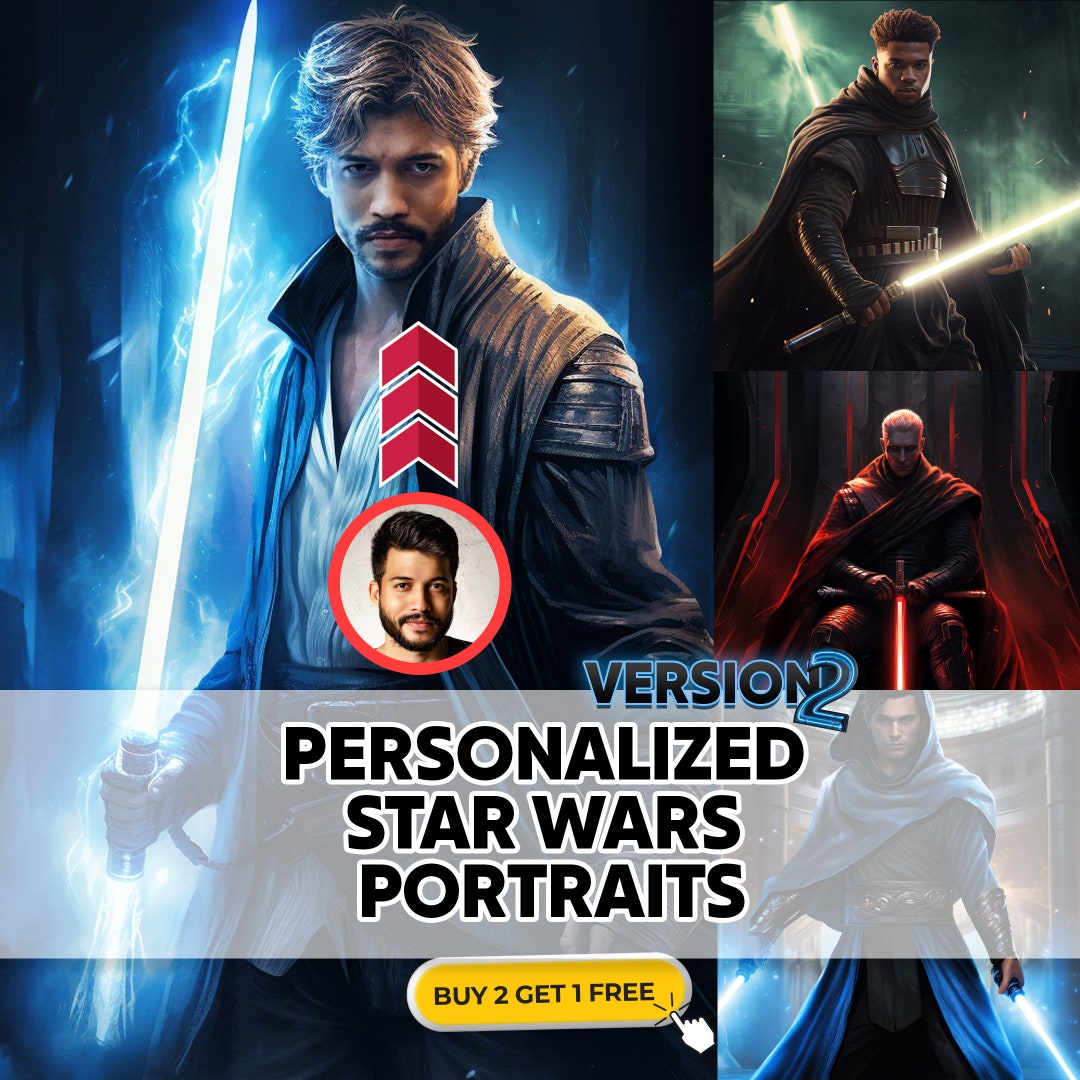 Custom Realistic Star Wars Portrait, Personalized Portraits, Custom ...