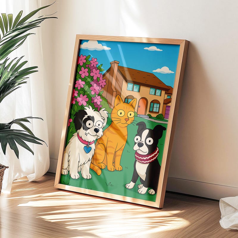 Simpsons Dog Painting - Etsy
