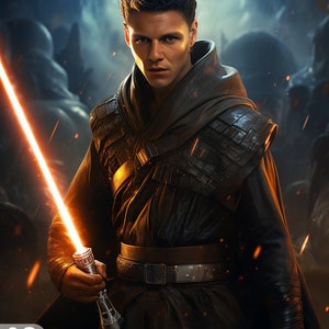 Custom Realistic Star Wars Portrait, Personalized Face Swap (digital ...