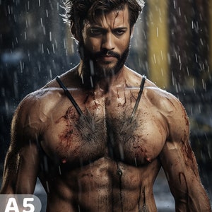 Custom Realistic Wolverine Portrait, Personalized Portraits, Portrait ...