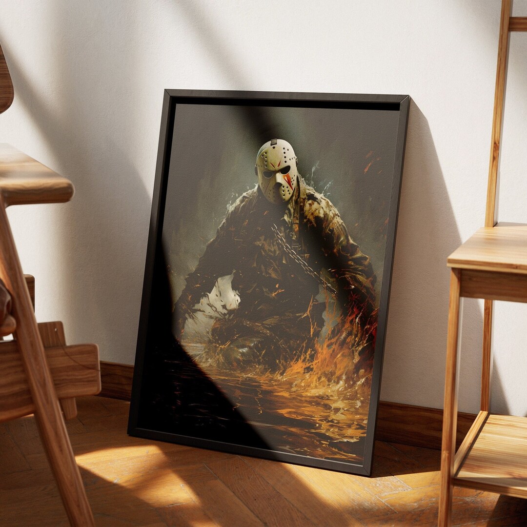 Friday the 13th, Jason Voorhees Poster PNG, "horror Movie Wall Decor ...