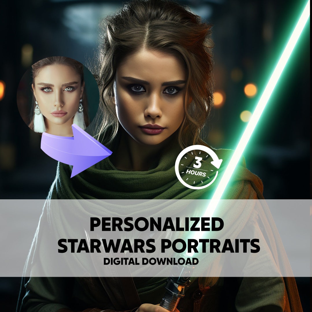Custom Realistic Star Wars Portrait, Personalized Portraits, Custom ...