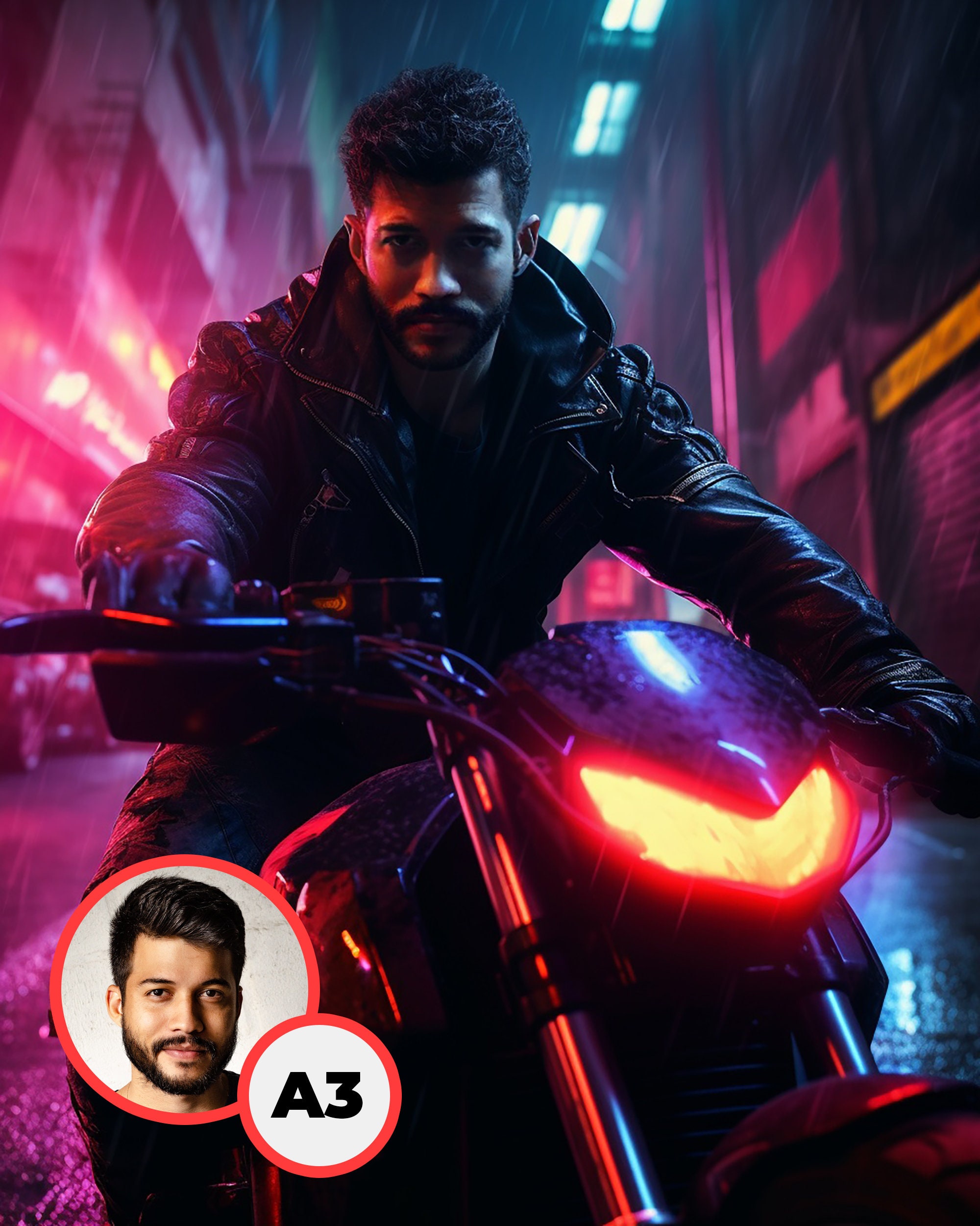 Custom Realistic Cyberpunk Portrait Personalized Portraits - Etsy