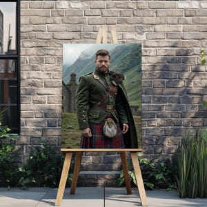 Custom Scottish Portrait From Photo, Gift for Him, Personalized ...