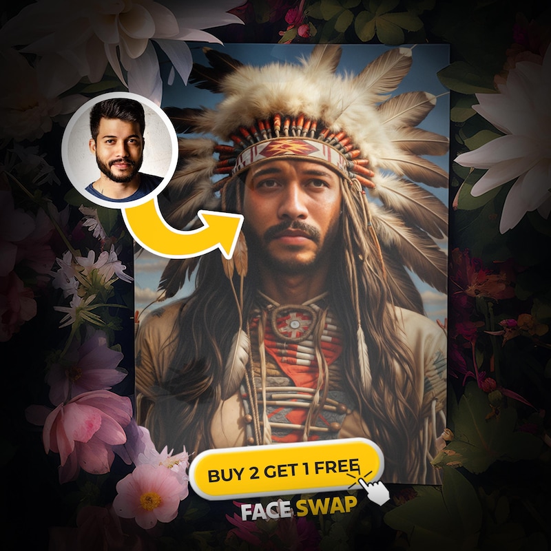 Face Swap Cowboy Portrait - Etsy