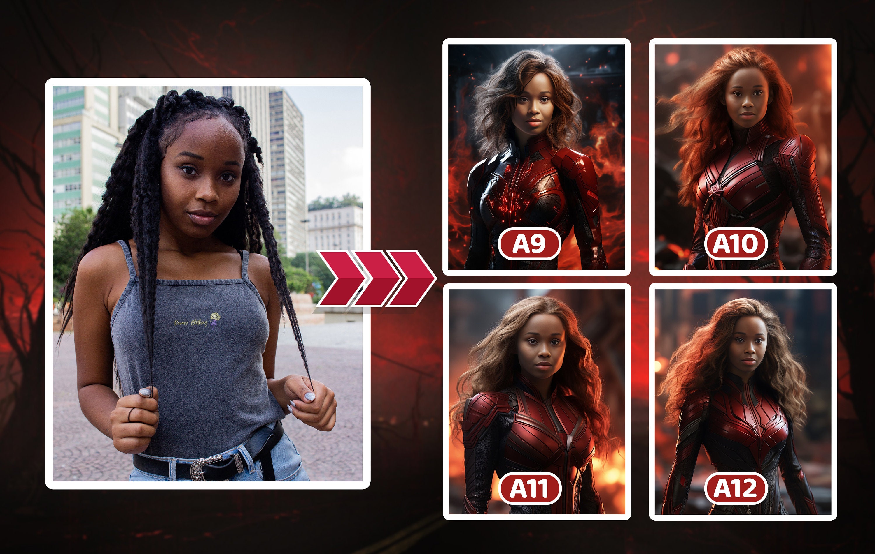 Custom Realistic Superhero Portrait, Personalized Portraits, Superhero ...