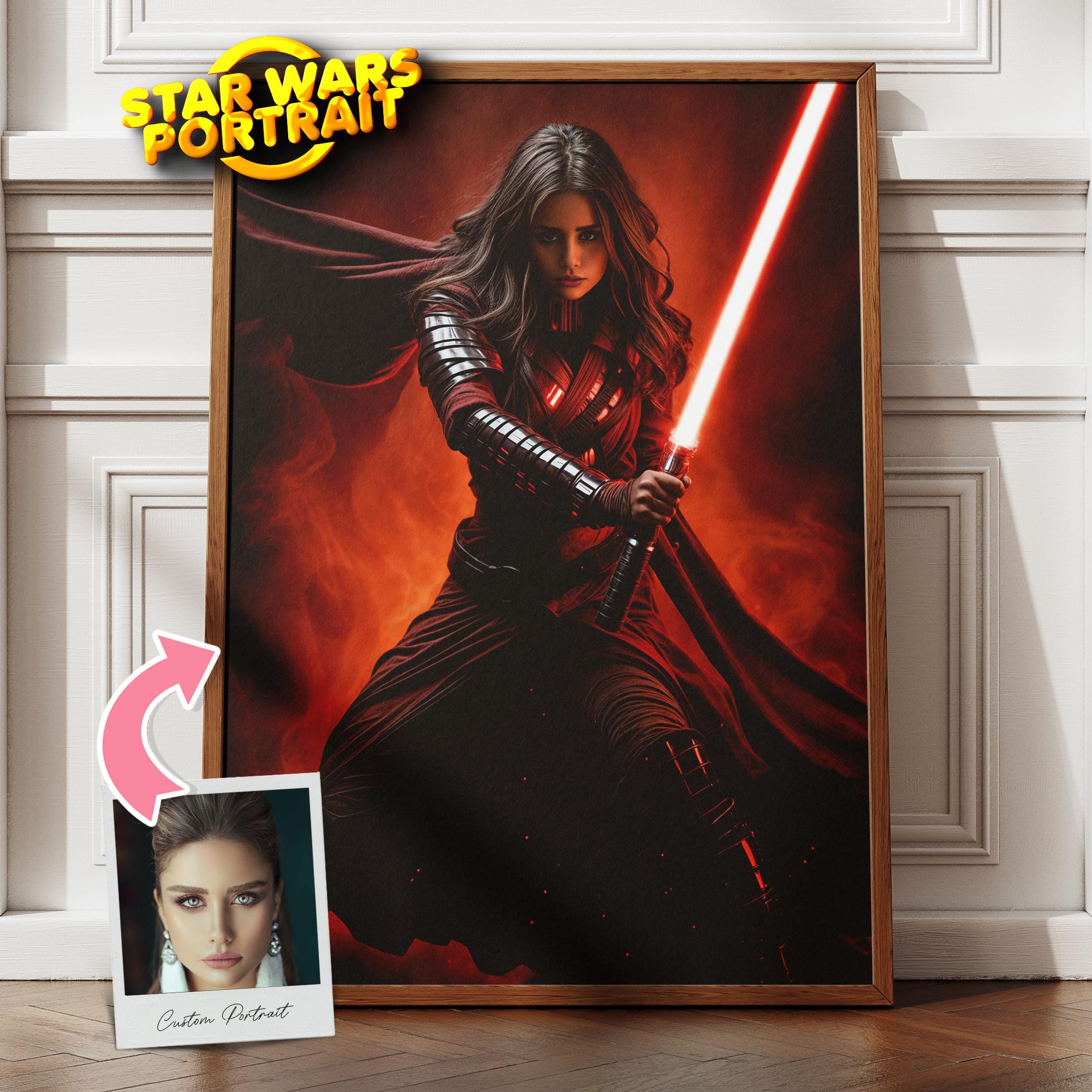Custom Star Wars Portrait From Photo, Personalized Portraits, Jedi ...