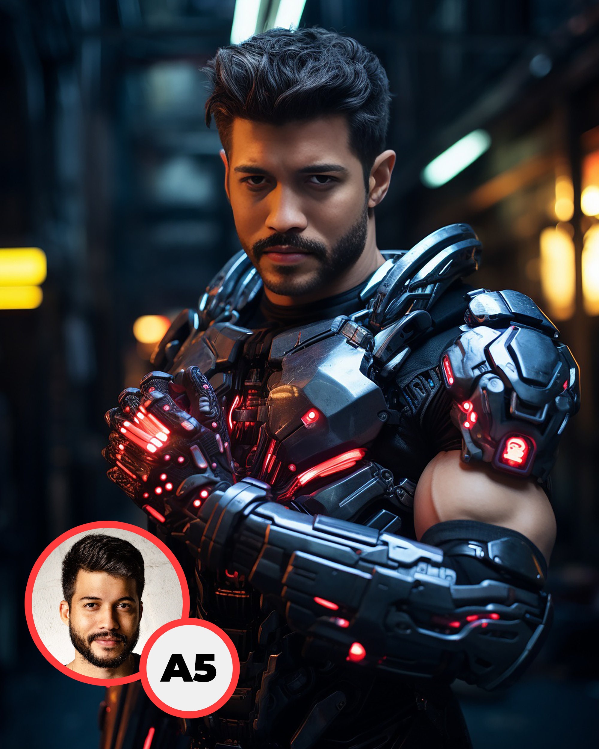 Custom Realistic Cyberpunk Portrait Personalized Portraits - Etsy