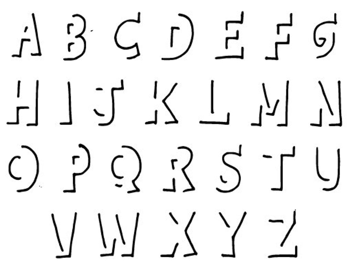 Shadow Lettering Font - Etsy