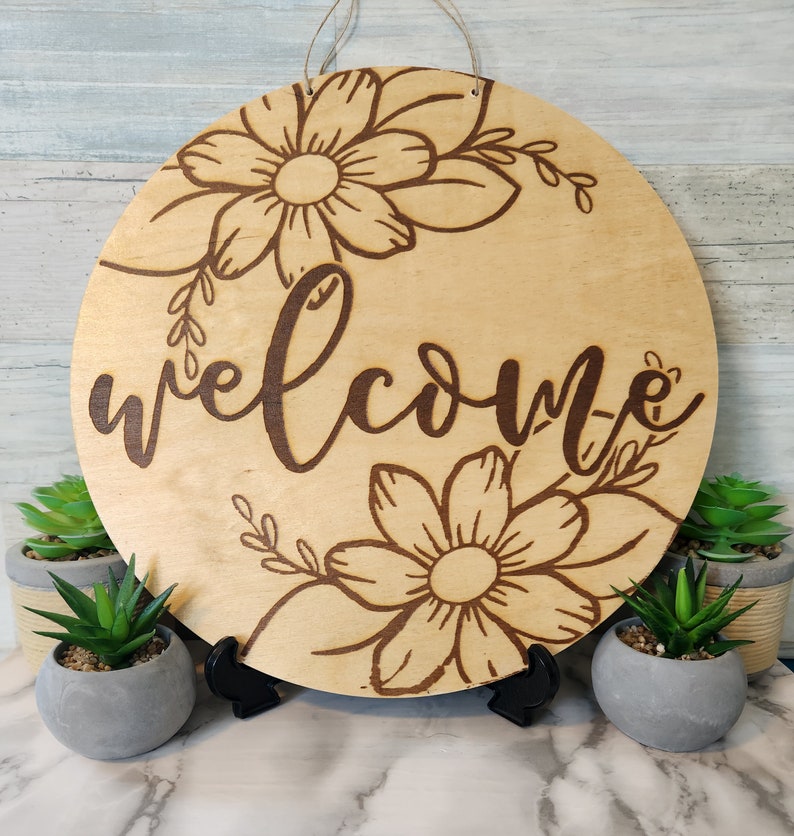 Welcome Sign, Welcome, Custom Sign, Sunflower Welcome Sign, Welcome ...