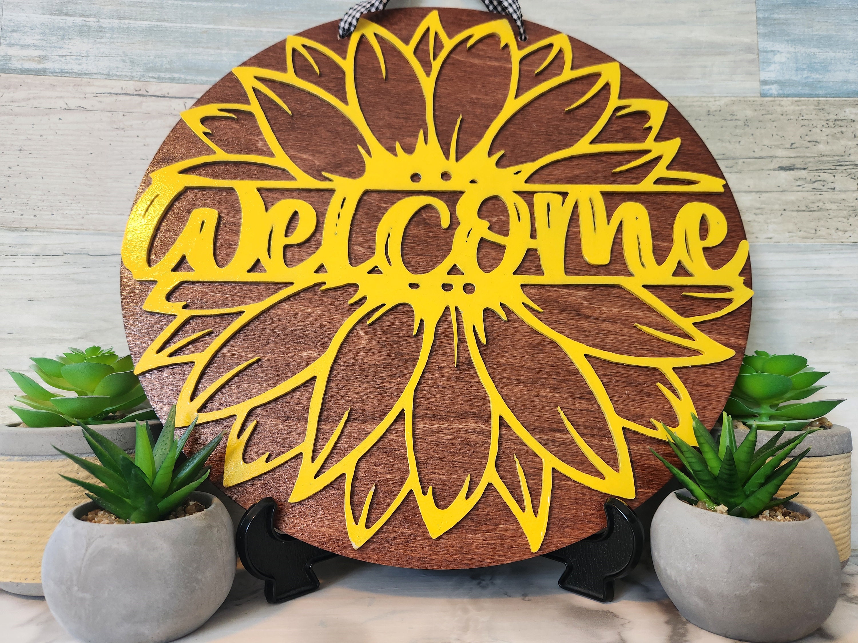 Welcome Sign, Welcome, Custom Sign, Sunflower Welcome Sign, Welcome ...