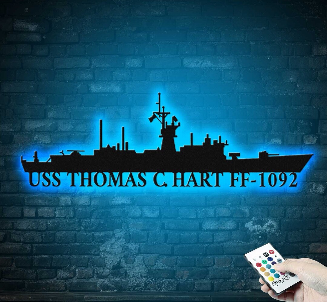 US Navy Ships Metal Wall Art With LED Lights Custom, Navy Ship ...